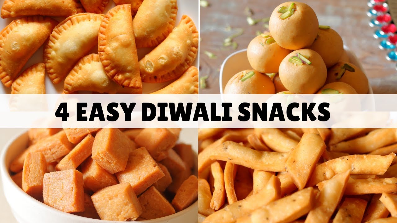 4 Easy Diwali Snacks That You Must Try | Tasty & Easy Diwali Snacks | 4 ...