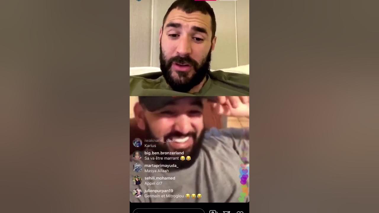 KARIM BENZEMA & MOHAMMED HENNI EN LIVE INSTA - YouTube
