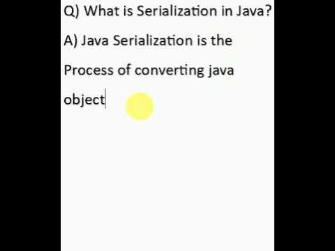 What is Serialization in Java #Latest #update 2024#Real_Time - YouTube