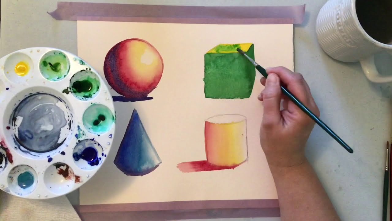 Basic Watercolor Forms - YouTube