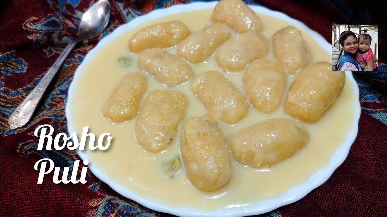 Rosho Puli Pitha - সুজির রসপুলি পিঠে - Bengali Pithe Recipe - Coconut ...
