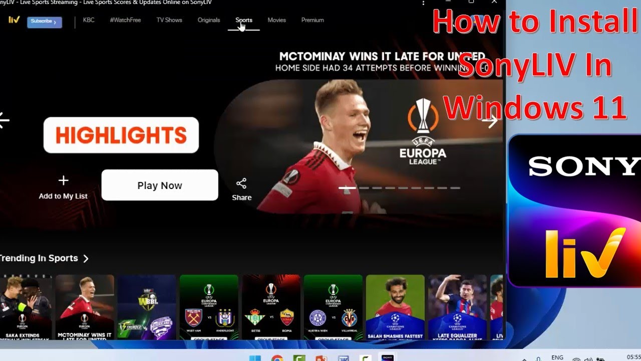 How to Install SonyLIV in Windows 11 - YouTube