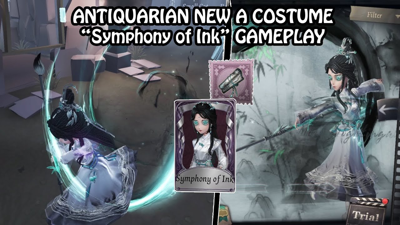 Antiquarian new A costume "Symphony of Ink" gameplay - Identity v - YouTube