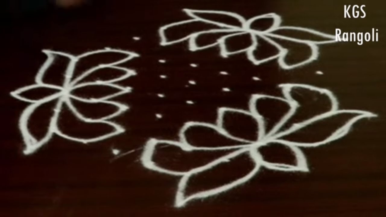 Simple & Easy Daily Flower Kolam | Easy Rangoli | Make Kolam | Festive ...