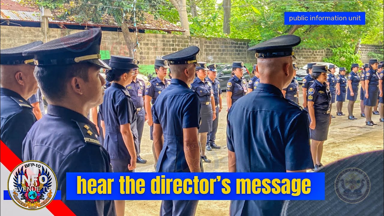 The Message of BFP 10 Regional Director CSUPT CARLOS T DUEÑAS (101623 ...