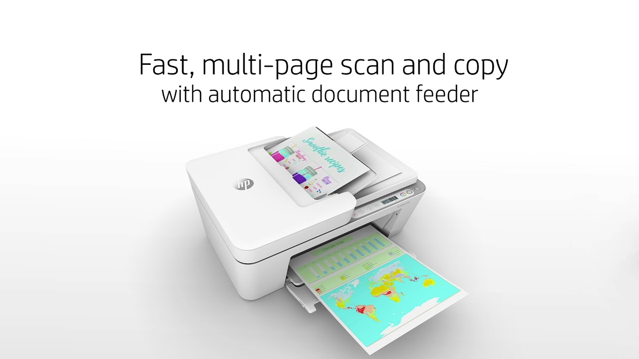 HP DeskJet Plus 4100 series. Print from home. - YouTube