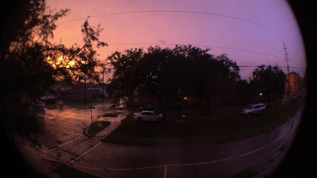 Hurricane Zeta Time Lapse with Eye Sunset - YouTube