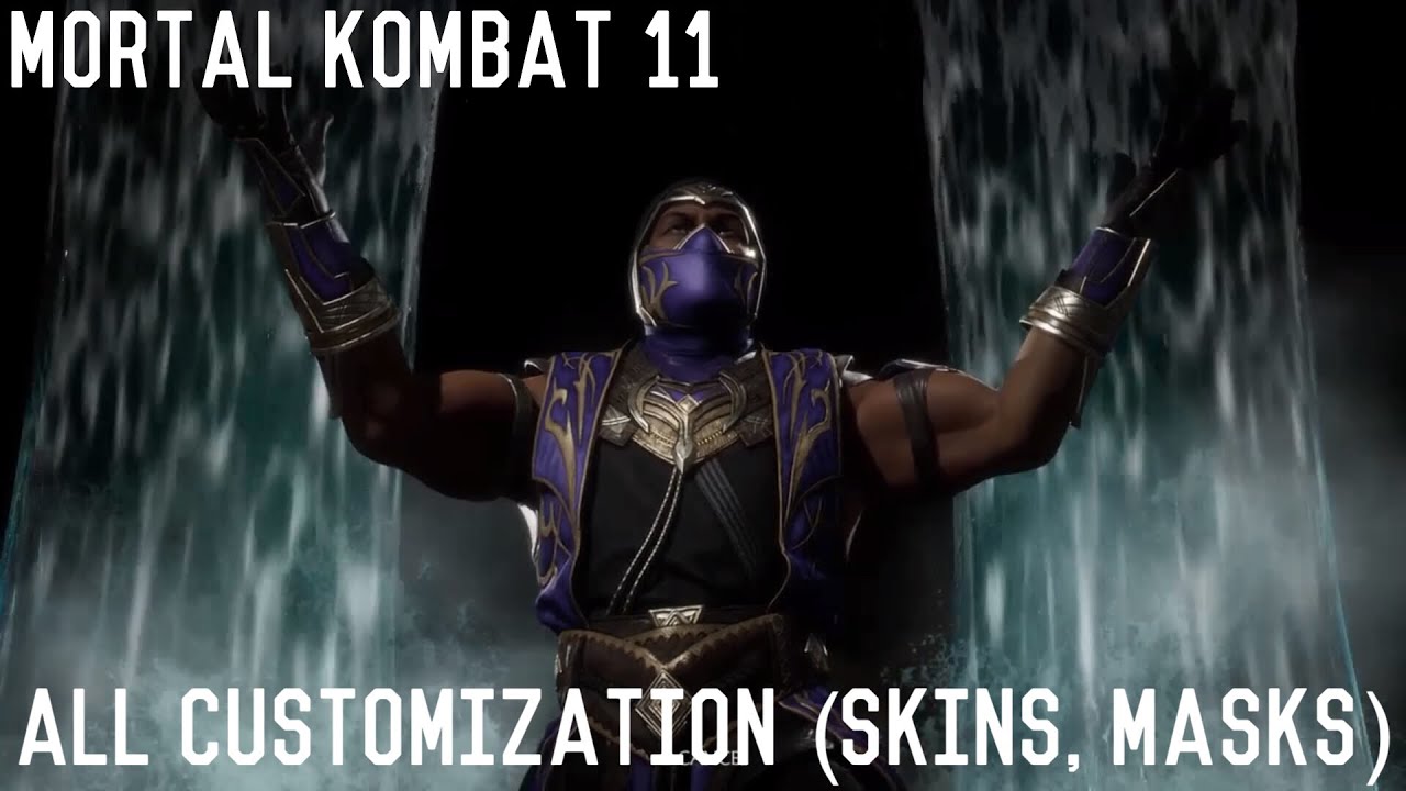 ALL RAIN CUSTOMIZATION! SKINS, MASKS, GEAR - MK11 ULTIMATE - YouTube