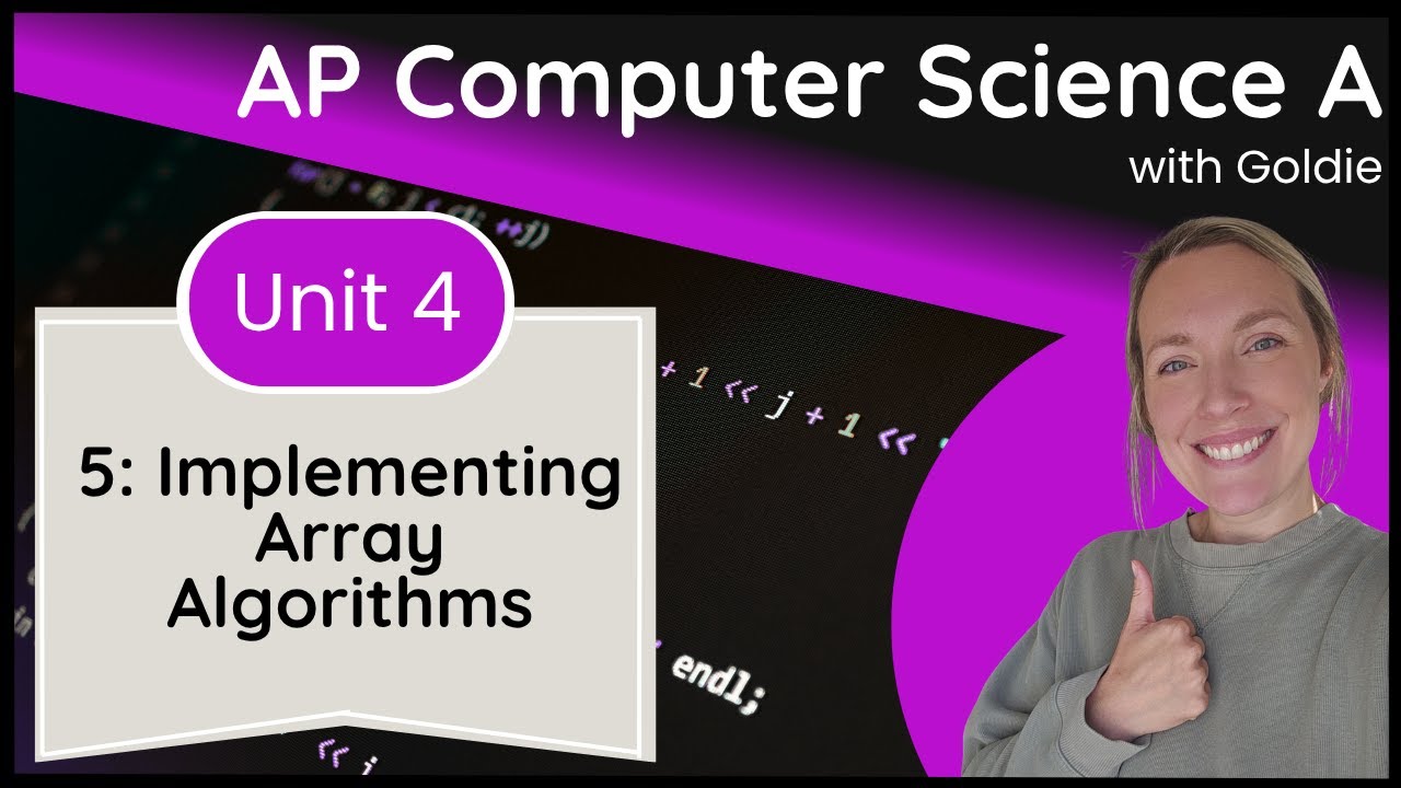 AP CSA Data Collections – Implementing Array Algorithms - YouTube