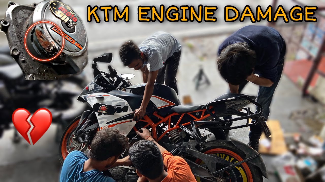 KTM RC 390 Engine Crashed Hole | Oil Leaks 💔 - YouTube