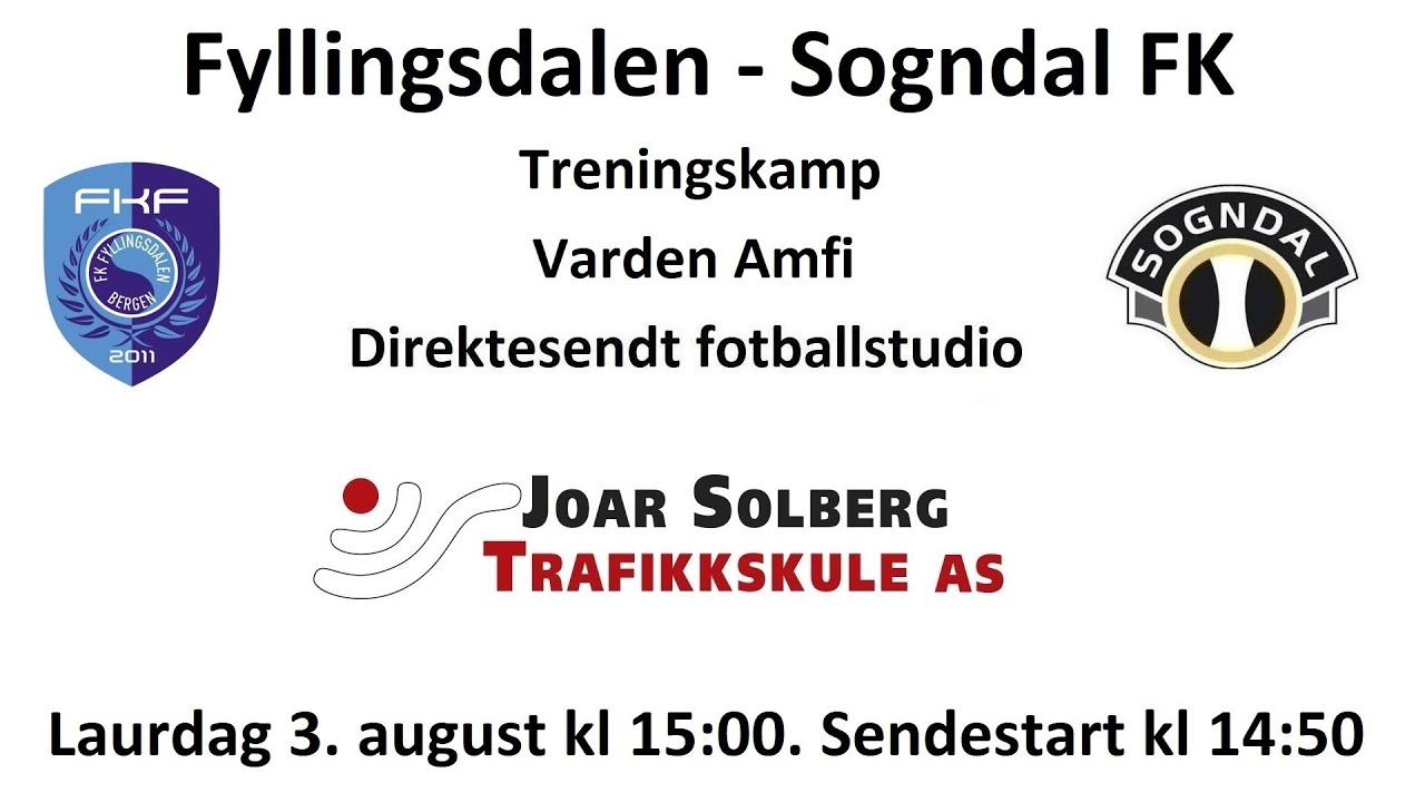 Fyllingsdalen - Sogndal FK (fotballstudio) 3. august 2024 - YouTube