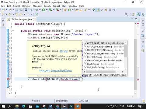 java how to create borderLayout - YouTube