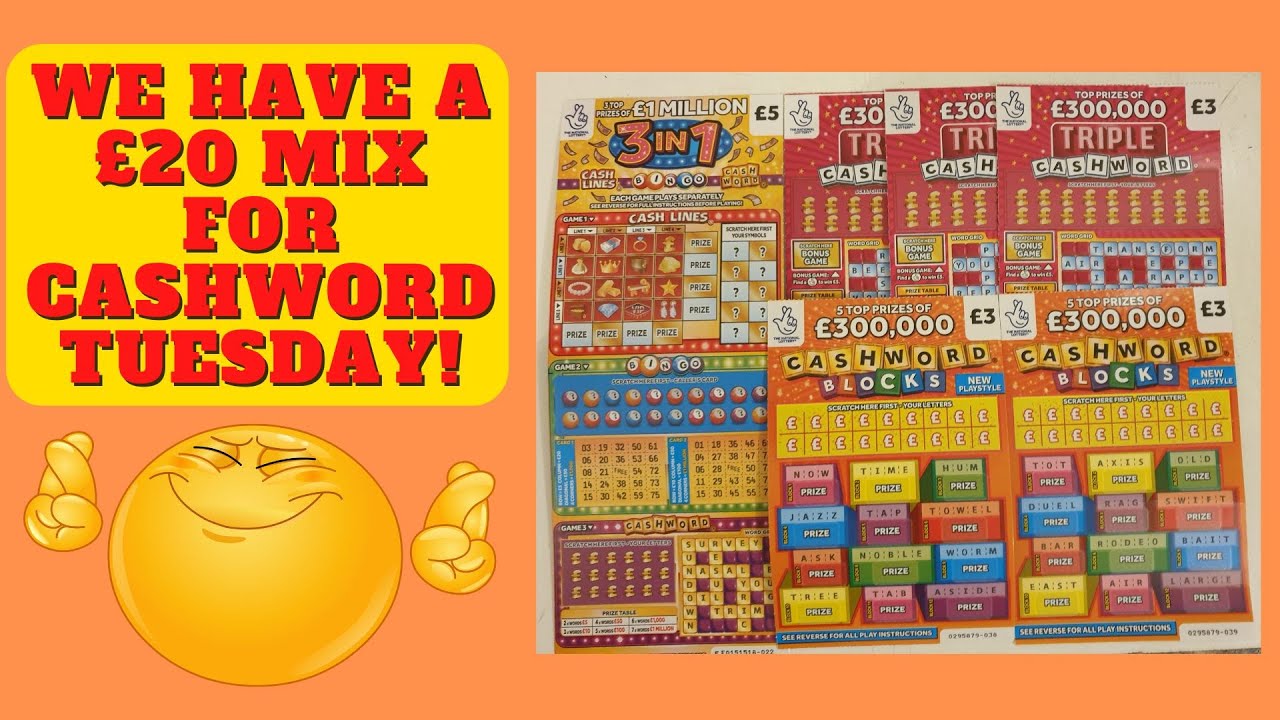 £20 mix of Triple Cashword, Cashword Blocks and £5 3 in 1 Scratch Cards ...