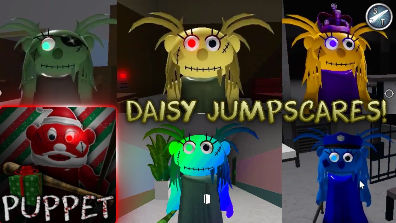 Roblox Puppet - ALL DAISY JUMPSCARES! - YouTube