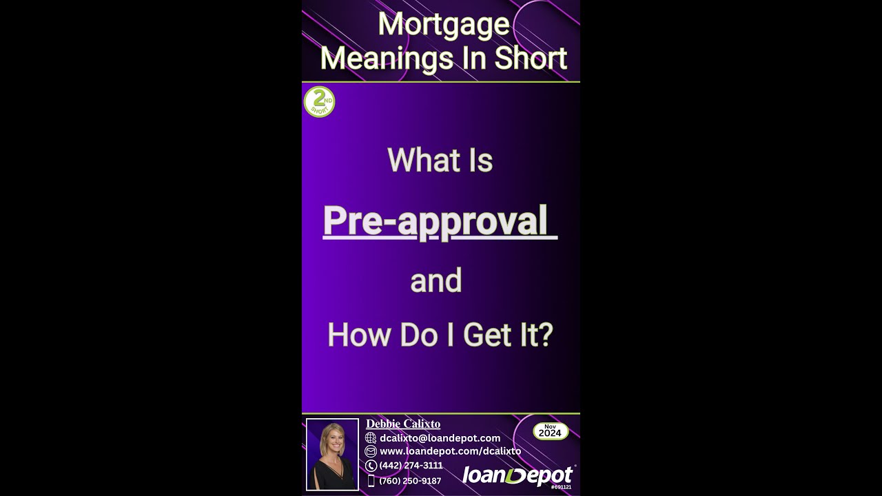 What Is Being Pre-Approved - Short 2 - Debbie Calixto - YouTube