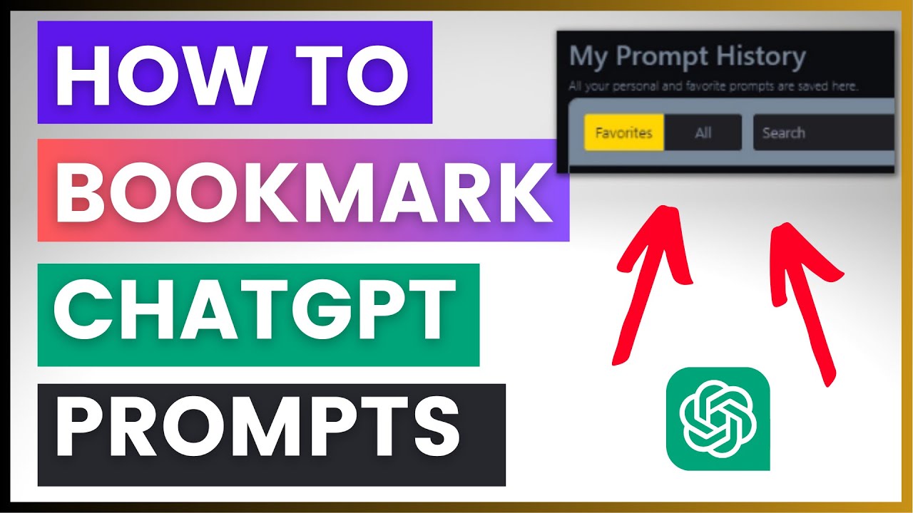 How To Bookmark A ChatGPT Prompt? - YouTube