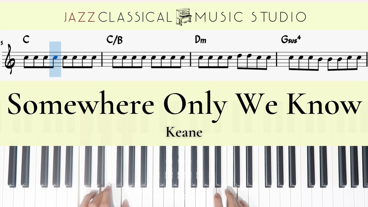 Somewhere Only We Know - Keane | Piano Tutorial (EASY) | WITH Music ...