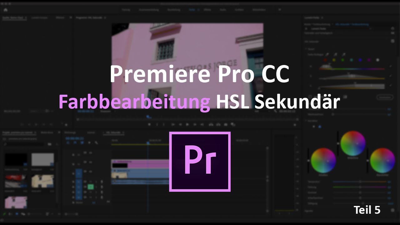 HSL Sekundär - Premiere Pro | Farbbearbeitung | Tutorial - YouTube