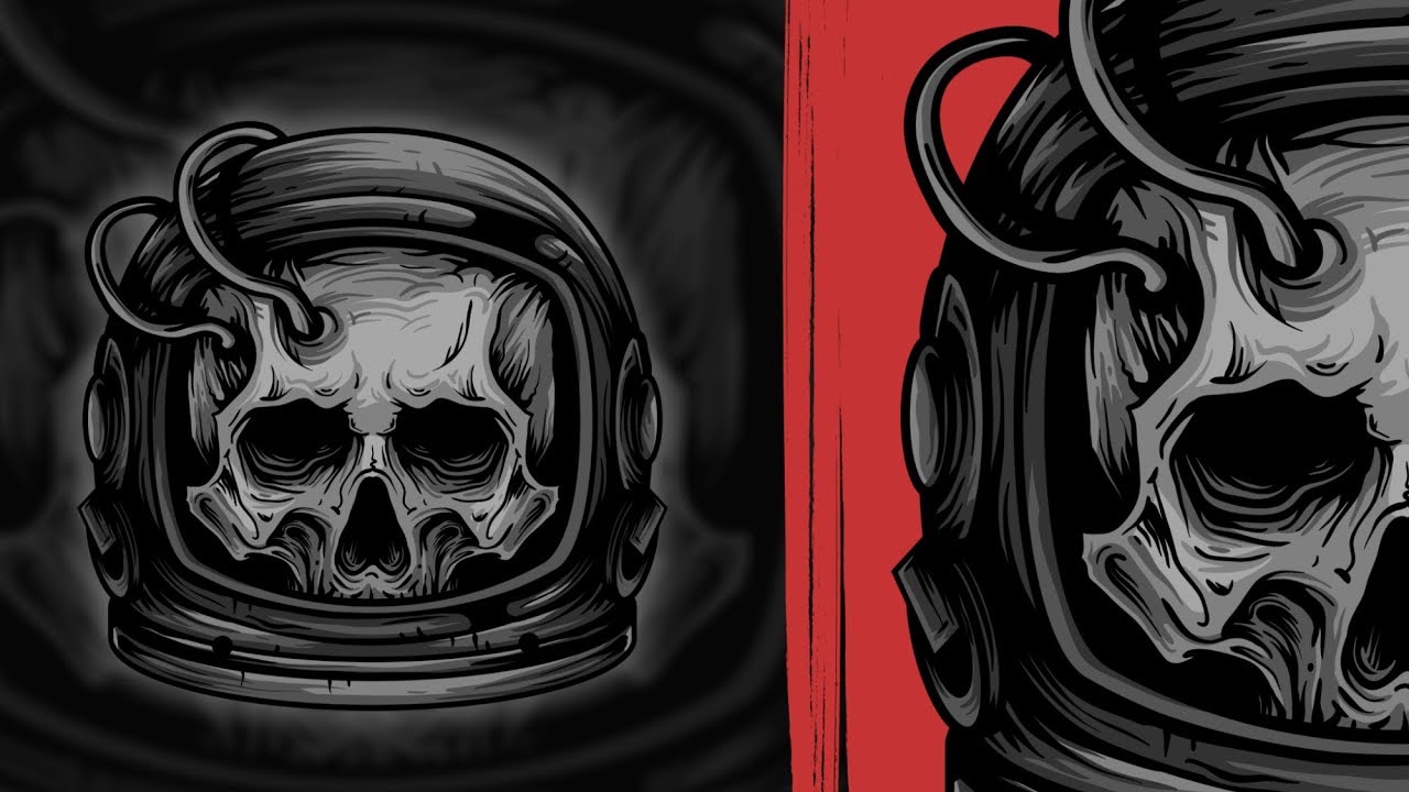 Dead Astronaut (Speed Art) Adobe Illustrator - YouTube