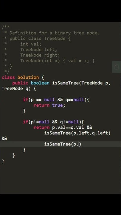Same Tree Leetcode 100 Youtube