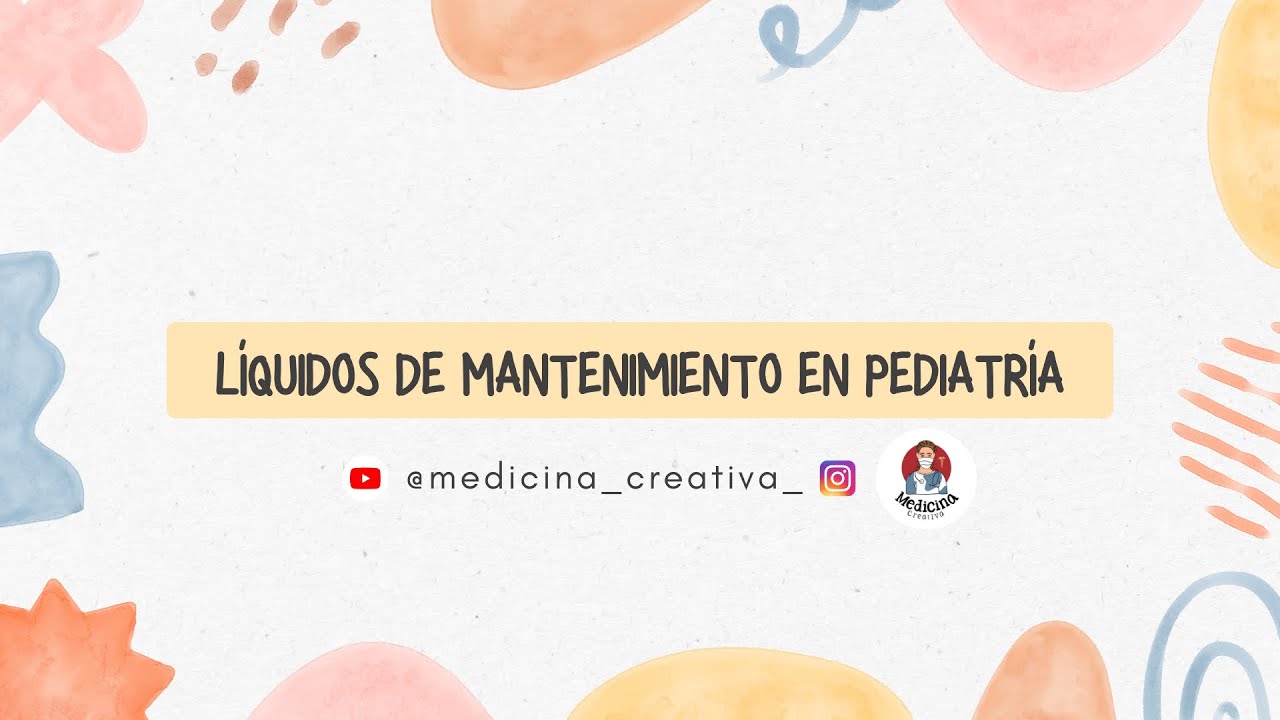 Líquidos de mantenimiento en pediatría- Método de Holliday Segar - YouTube