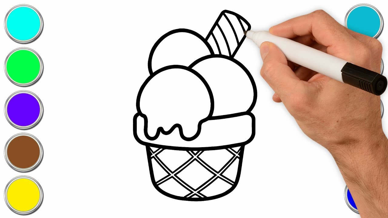 Learn to Draw a Amazing Ice Cream | Step by step ice cream drawing ...