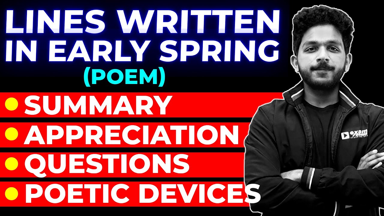 SSLC English Public Exam | Lines Written in Early Spring | Poem ...