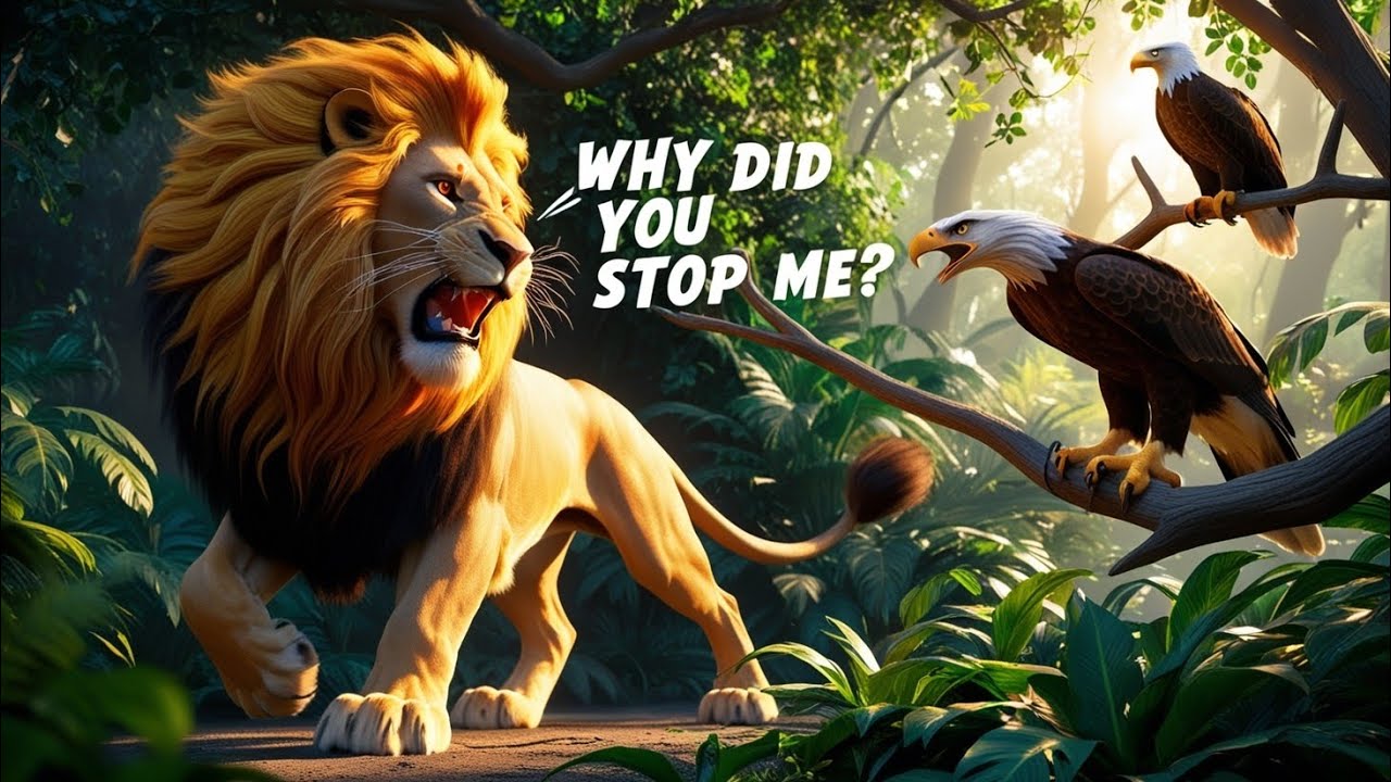 The Brave Lion and the Wise Eagle – A Fun Animal Story for Kids - YouTube