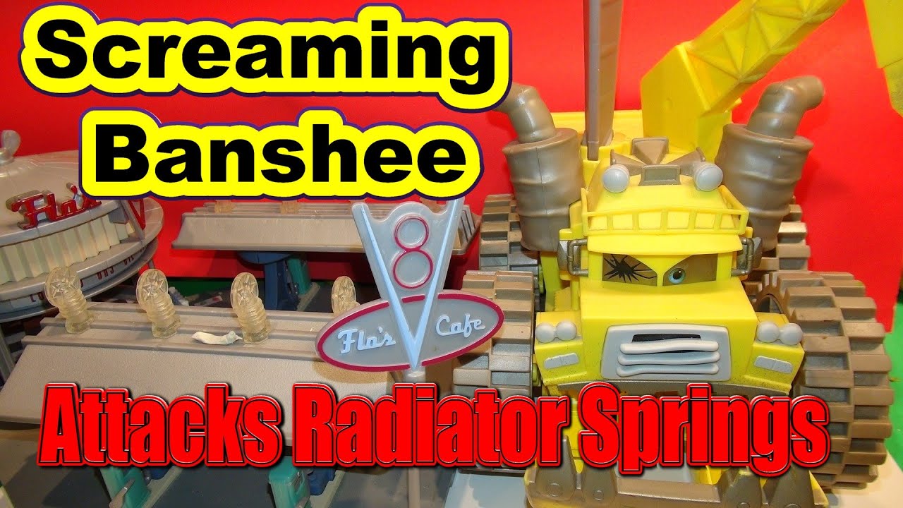 Pixar Cars Screaming Banshee Destroys Radiator Springs lol - YouTube