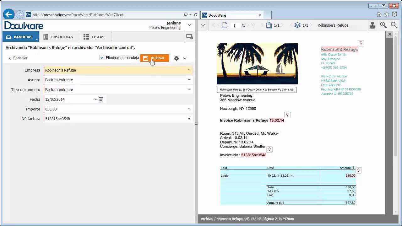 Tutoriales DocuWare: Archivado sistemático de documentos escaneados con ...