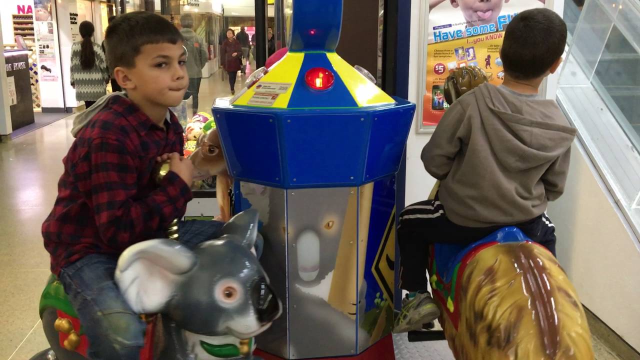 baby Z @ Eastwood mall kangaroo ride - YouTube