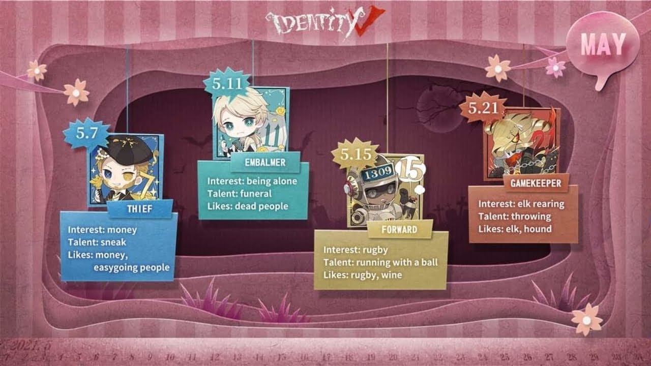 Birthday/Character Day For May 2021 - Identity V - YouTube