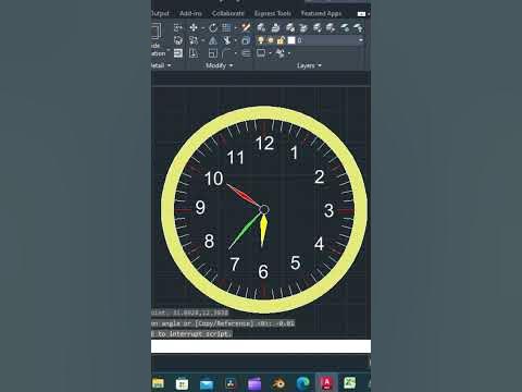 AutoCad Animation || Clock rotate animation in Autocad|| how to draw a 2D clock in Autocad - YouTube