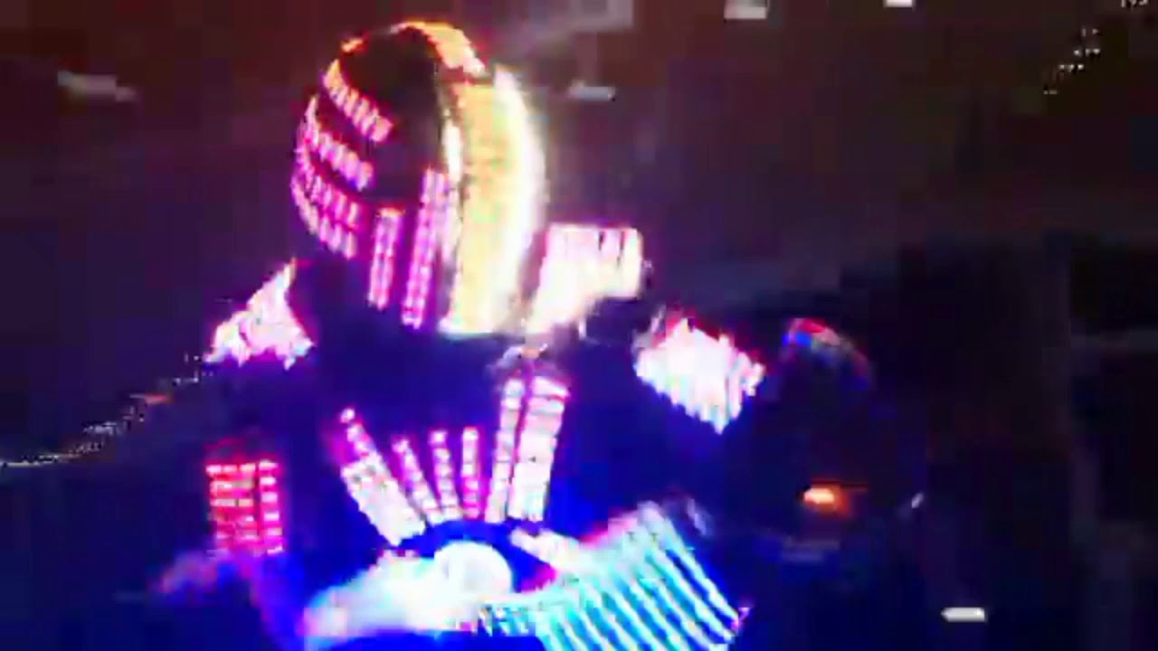 Robot led Flow Man led performance - YouTube