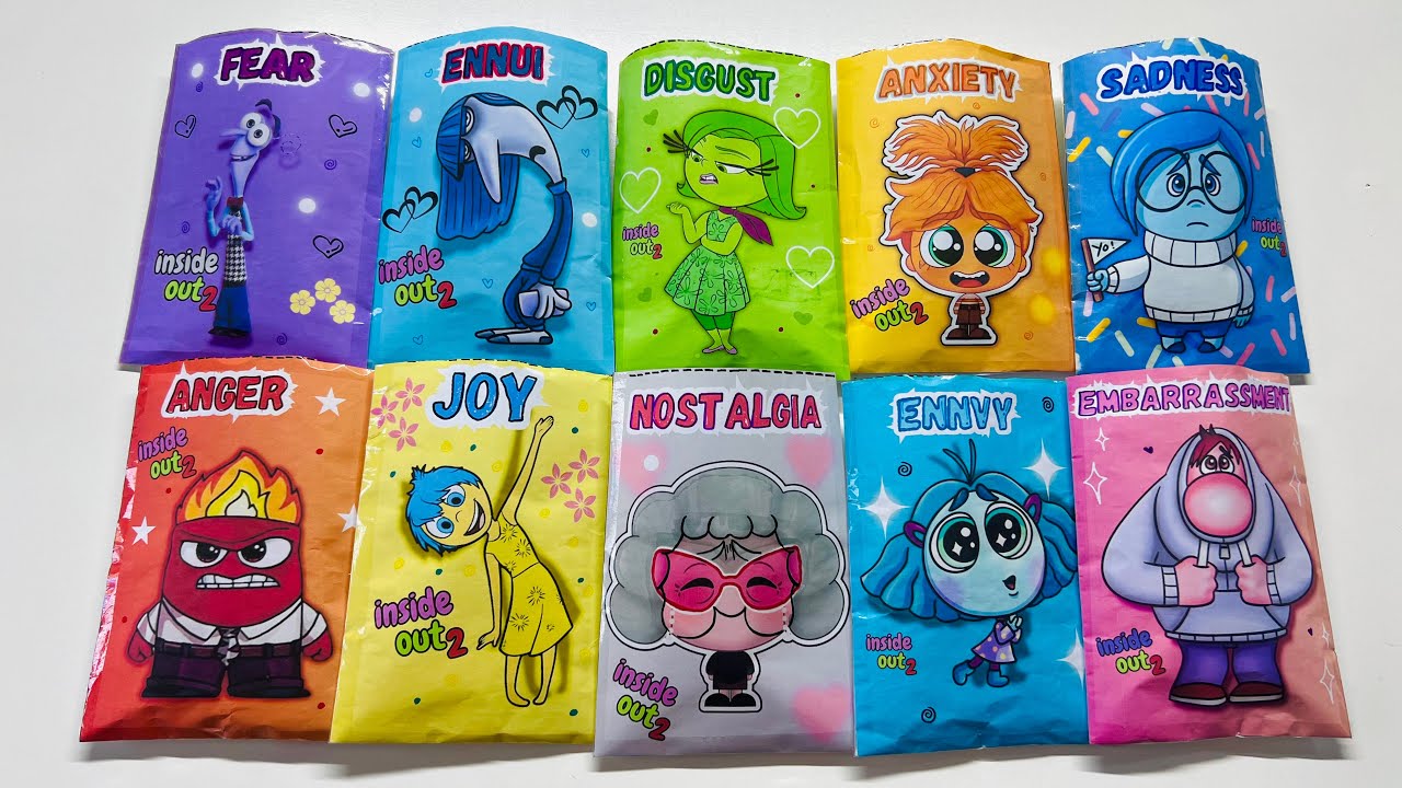 [🧡 Paper Diy 🧡] Inside Out 2 all Characters Blind Bags Unboxing | 인사이드 ...