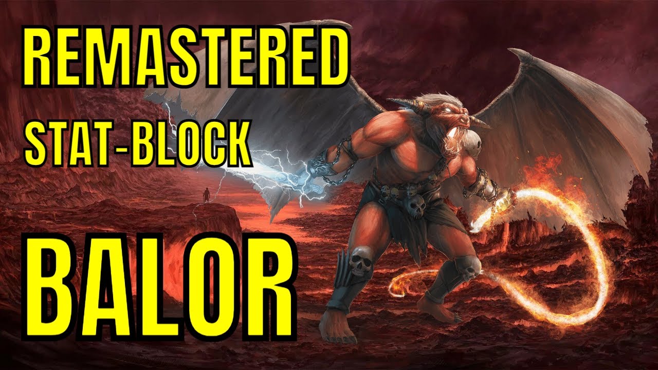 EPIC BALOR Stat-block for Dungeons & Dragons 5E #4k - YouTube