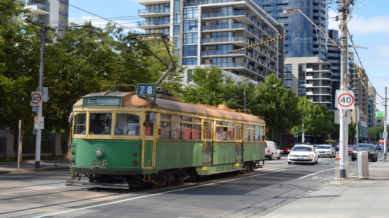 Trams on Chapel & Church Streets (route 78) - Melbourne's Trams - YouTube