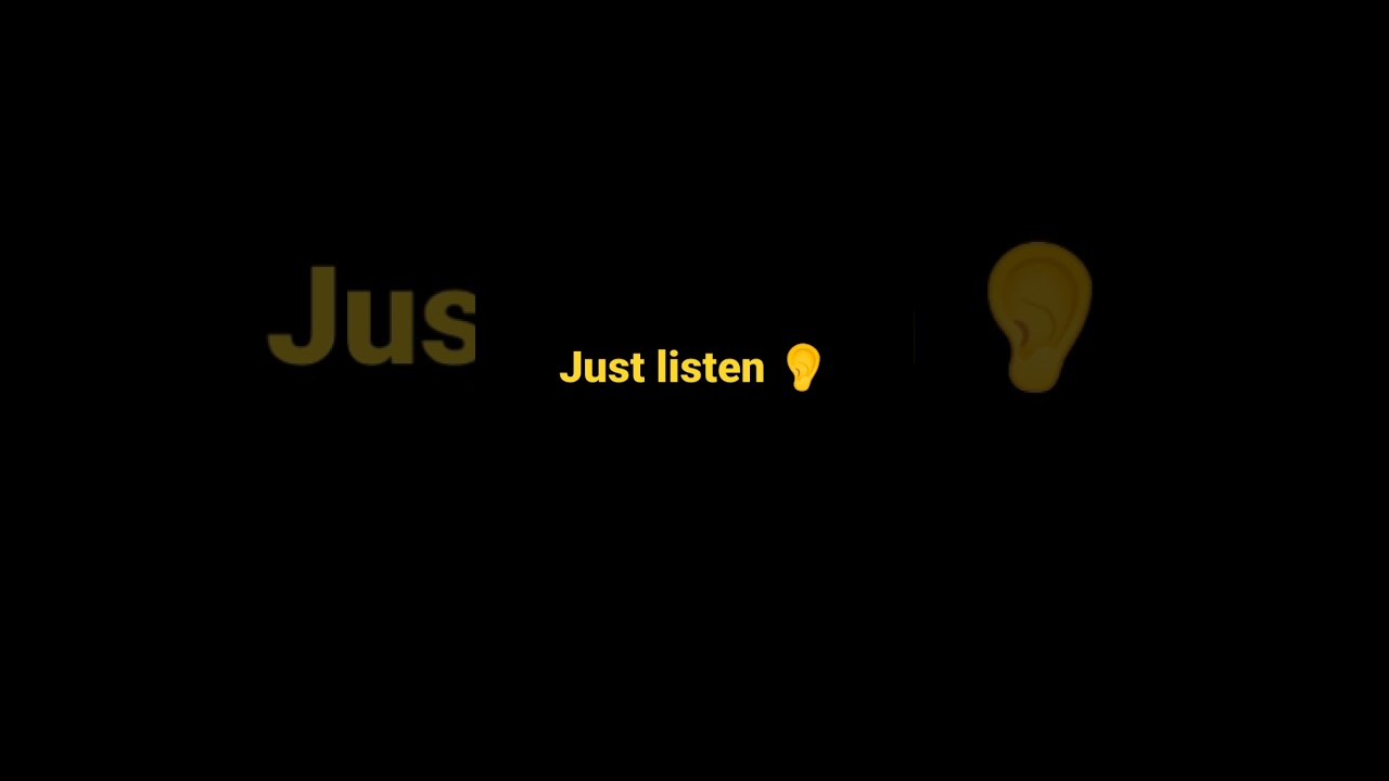 use your ears - YouTube