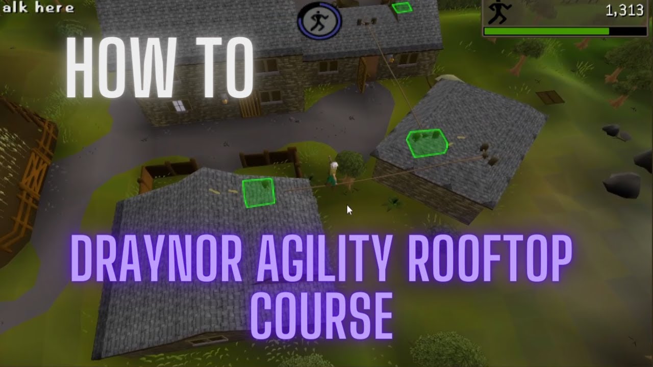OSRS How to do the draynor rooftop agility course - YouTube