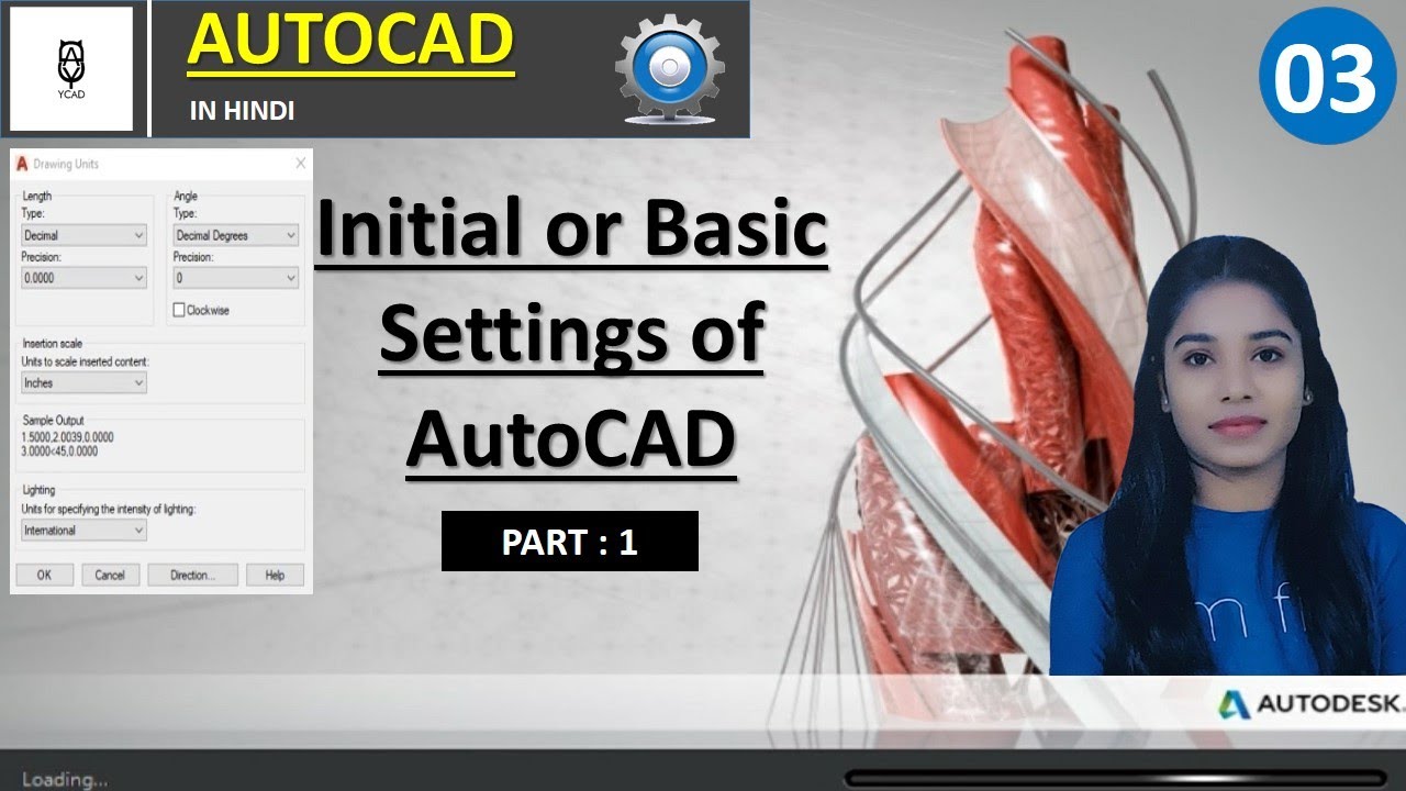 Initial settings | AutoCAD | beginners | हिंदी - YouTube