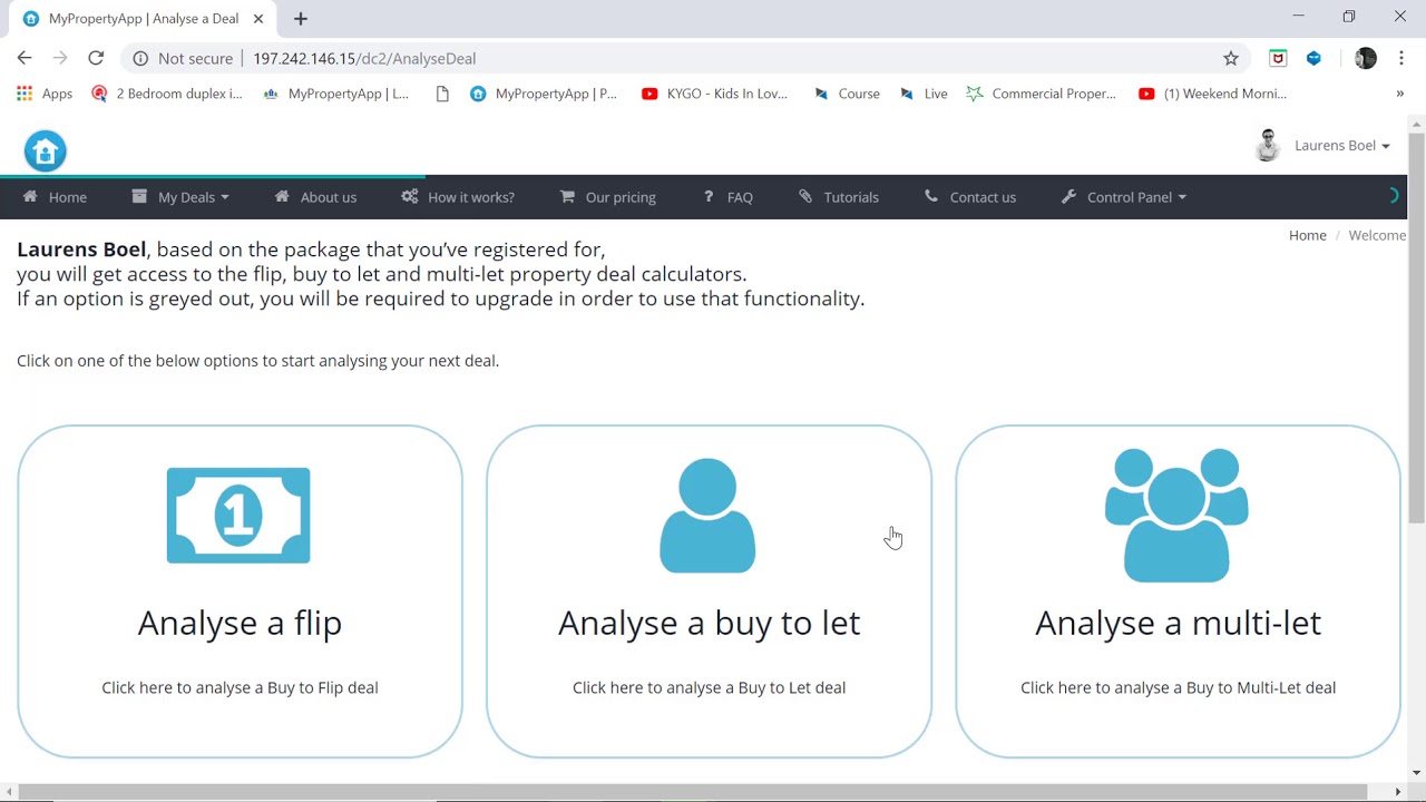 My Property App - Home Page overview - YouTube