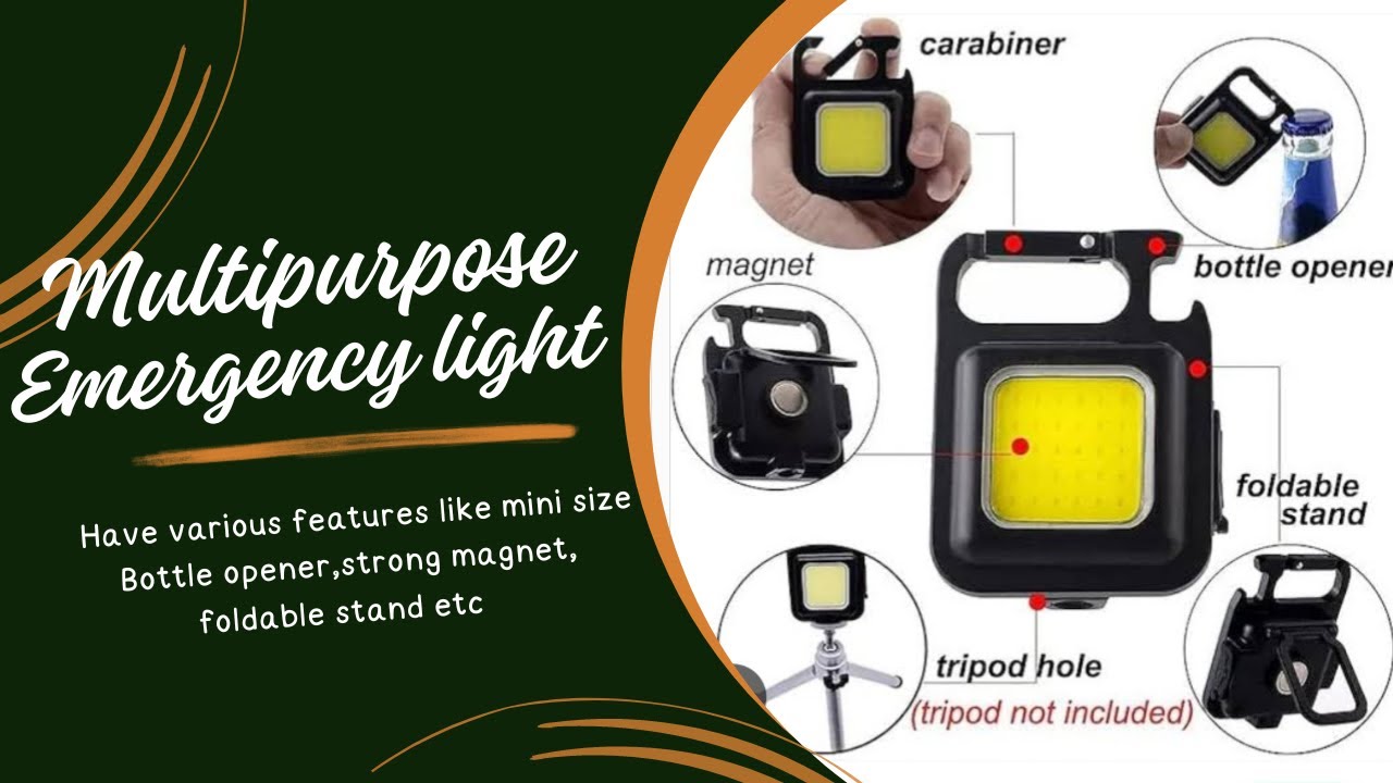 LED TORCH MULTIPURPOSE| Led Light With Bottle opener , Folding Bracket ...