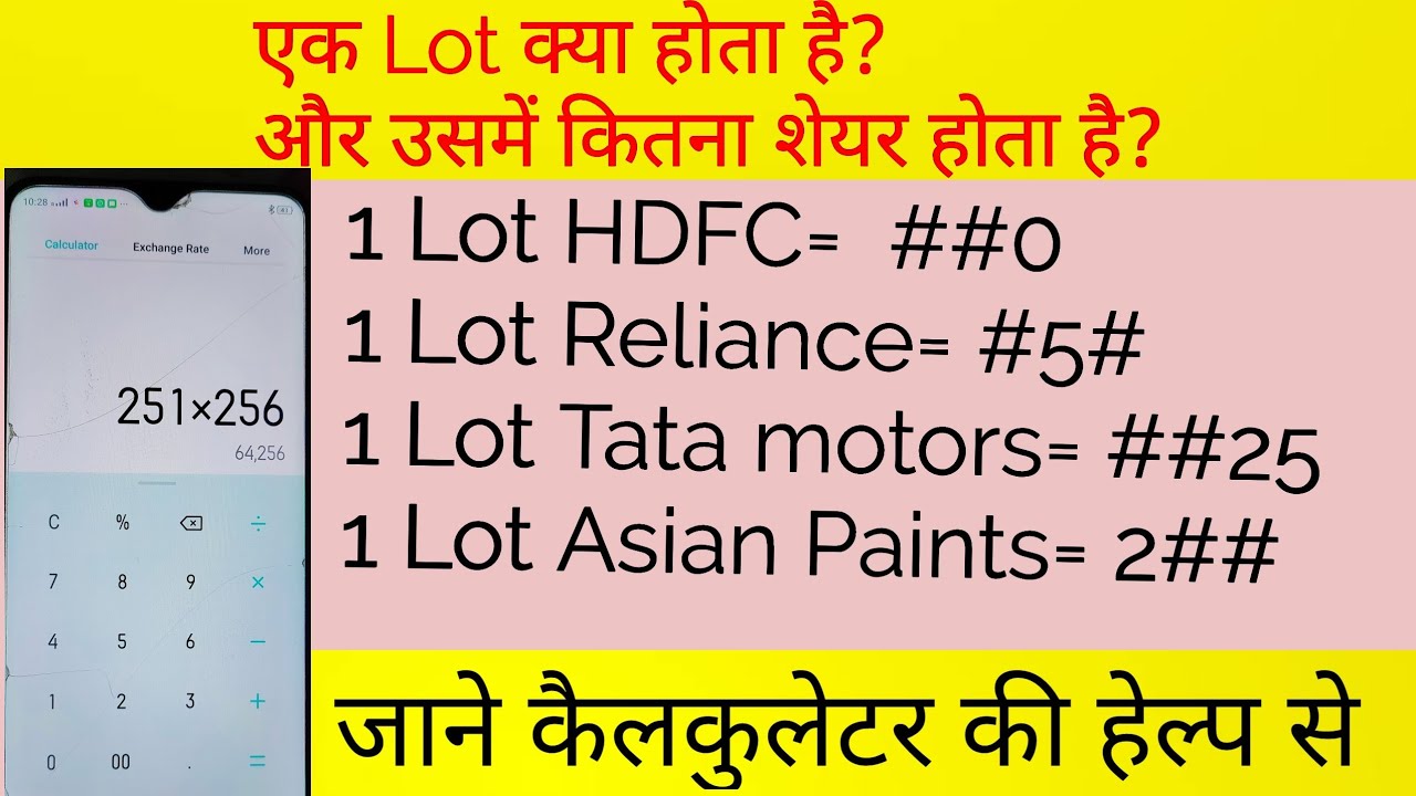 one Lot how many share|Lot size kya hota ha|What is lot size in stock ...