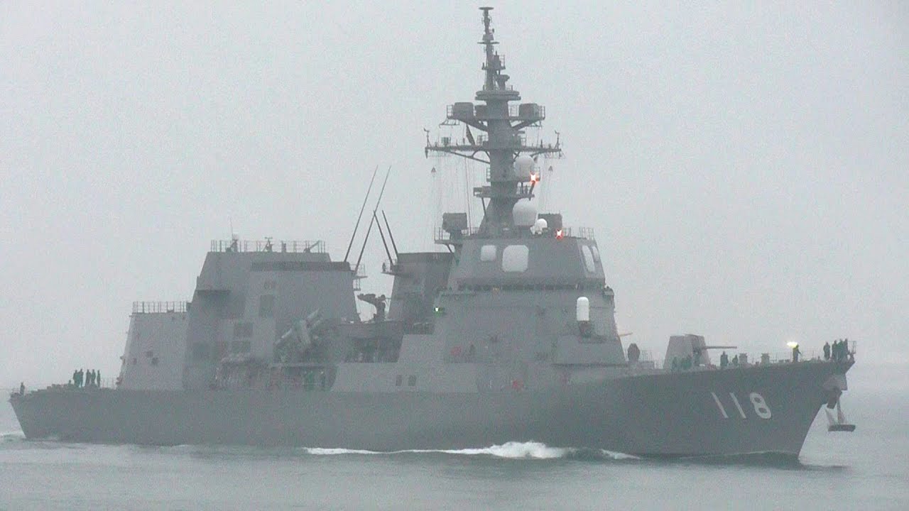 海上自衛隊護衛艦ふゆづき 関門西航 JMSDF DD-118 JS Fuyuzuki - 2015 - YouTube