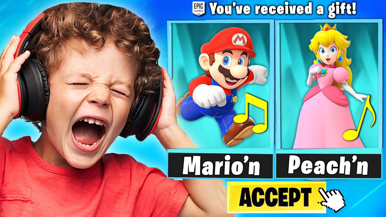 Trolling With *UNRELEASED* Mario Emotes in Fortnite! (RAGE) - YouTube