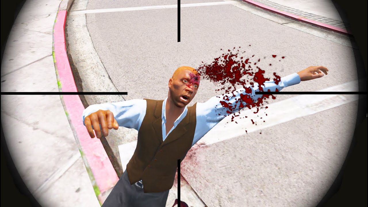 GTA 5 - Slow Motion Sniper Kill Compilation Eps.148 ( Euphoria Physics ...