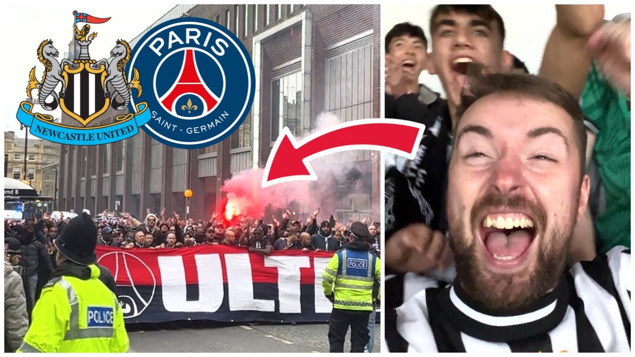 SCENES as Newcastle DESTROY PSG 4-1! FULL MATCHDAY VIDEO! - YouTube