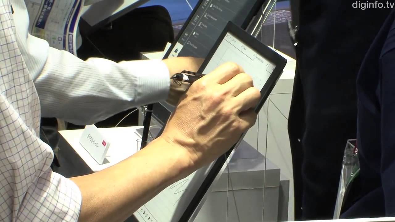 Sony's new A4-sized digital paper notepad prototype - YouTube