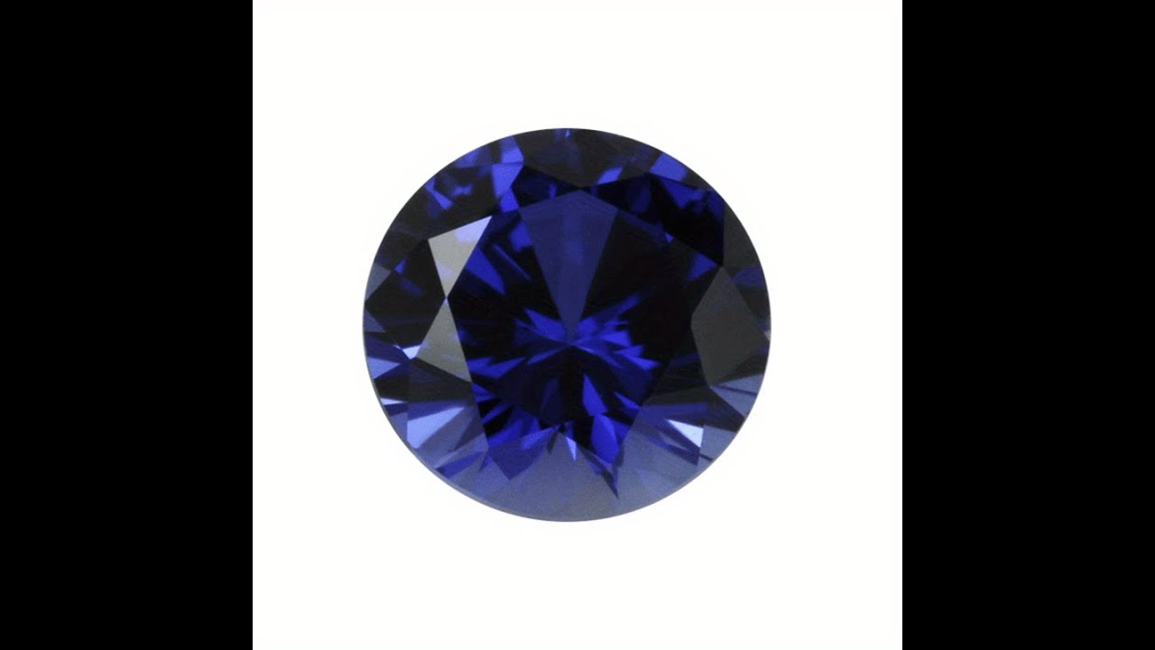 5 Carat Round Royal Blue Stone - YouTube
