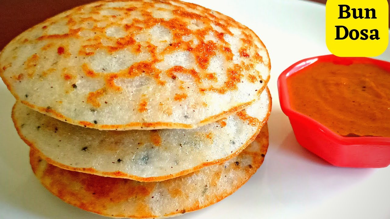Bun Dosa | Soft & Spongy Bun Dosa | No Soda, No Eno, No Baking Powder ...